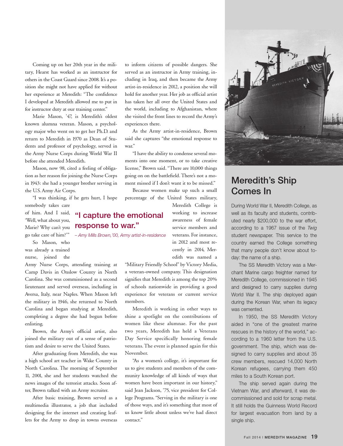 Meredith Magazine Fall 2014 by Meredith College - Issuu