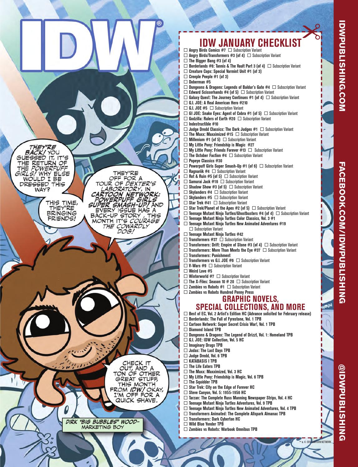 IDW Publishing's Diamond Previews for January 2015 by IDW Publishing ...