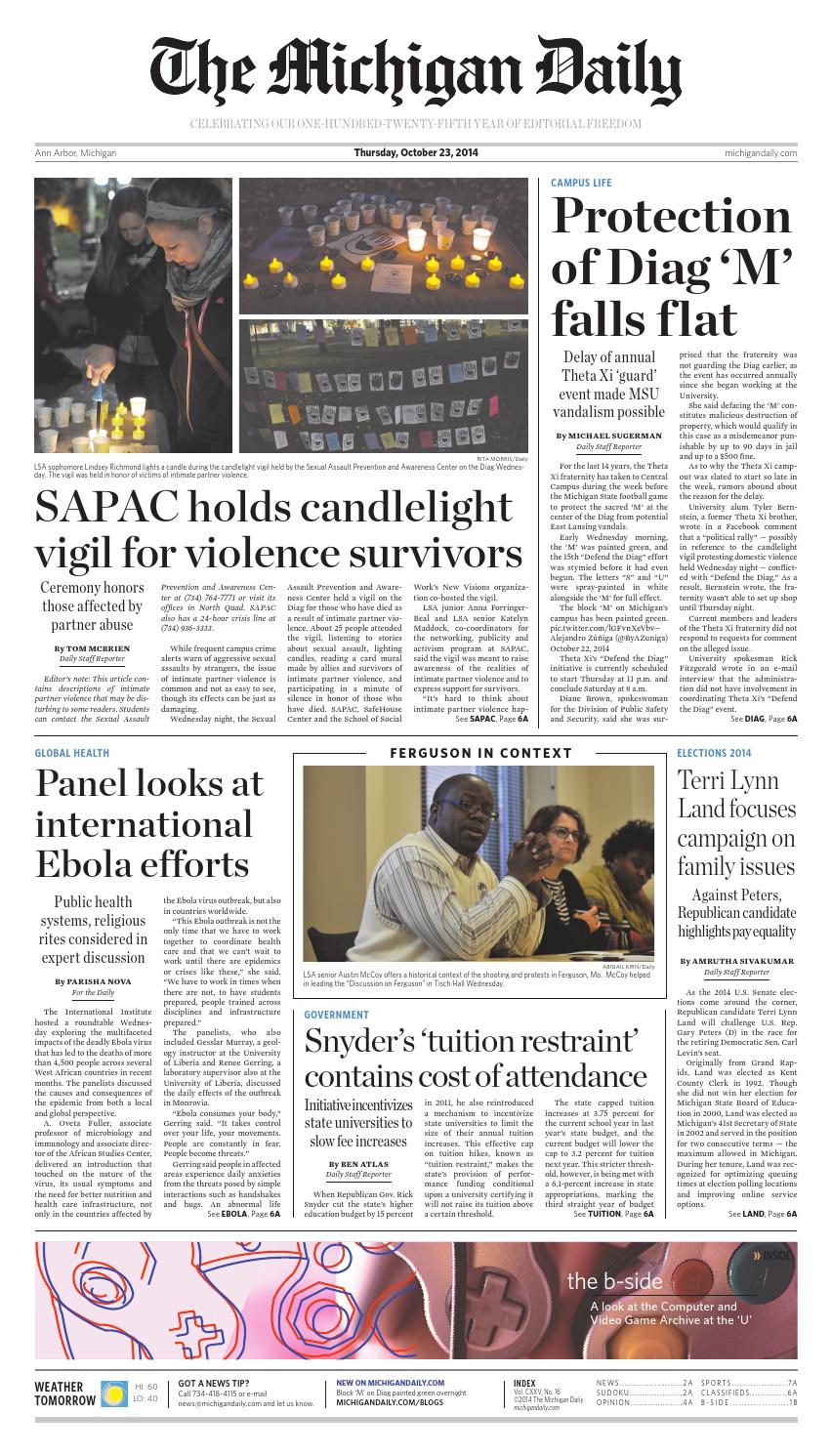 2014 23 10 by The Michigan Daily - Issuu