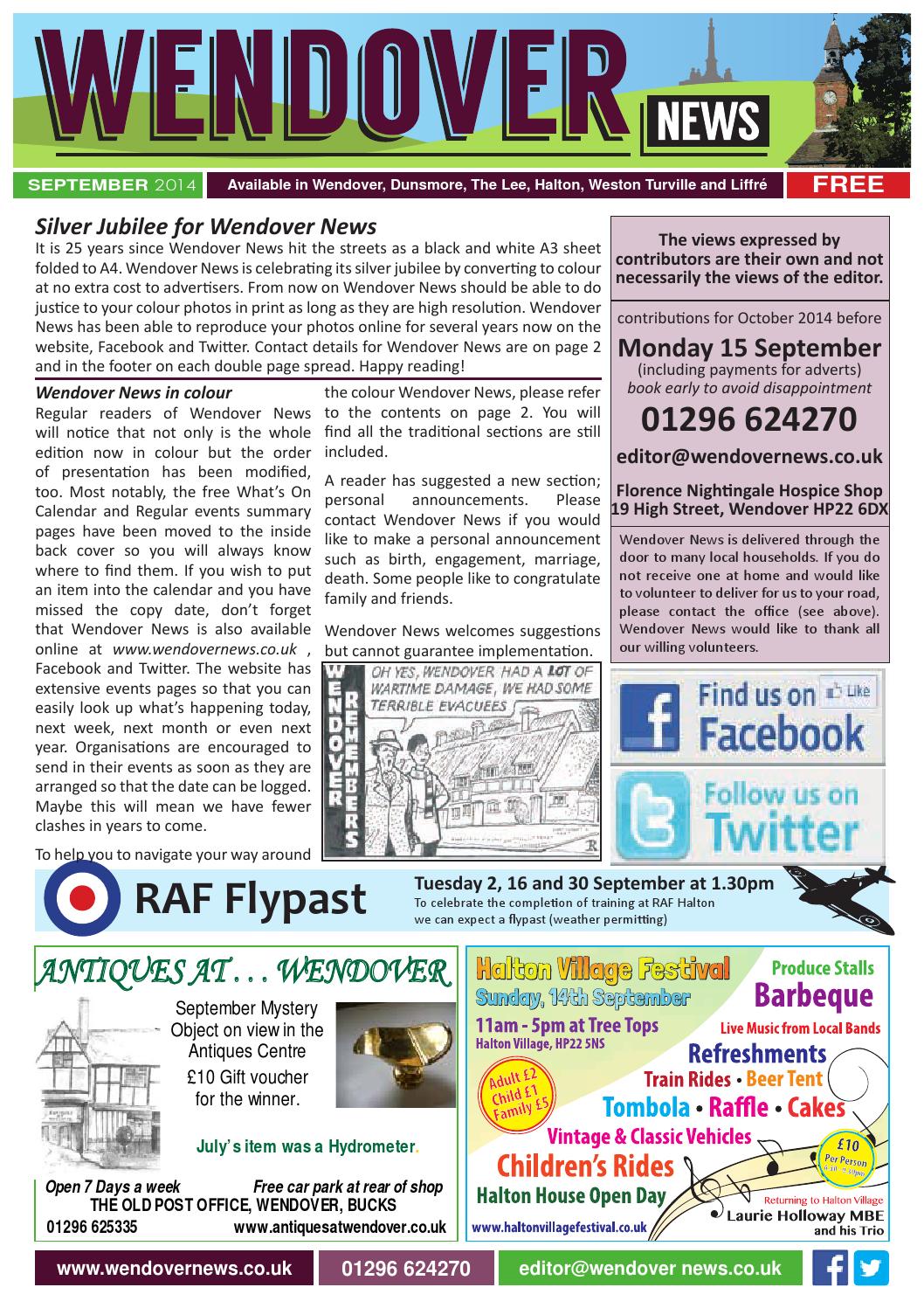 September 2014 Wendover News by Wendover News - Issuu