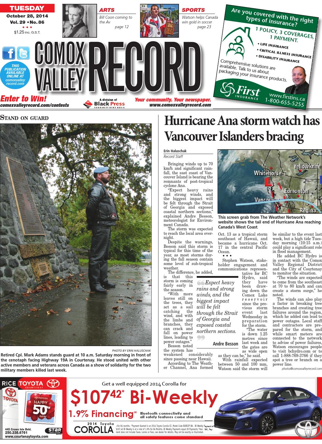 Comox Valley Record, October 28, 2014 by Black Press Media Group - Issuu