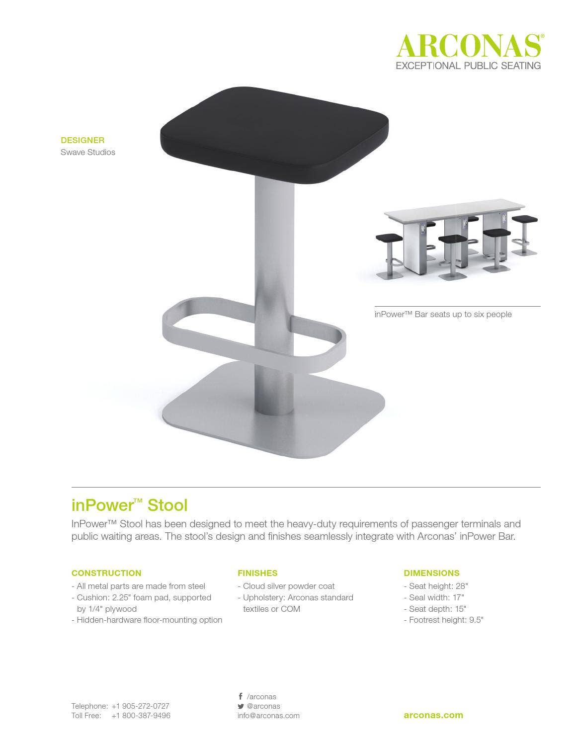 inpower-stool-cutsheet by ARCONAS - Issuu