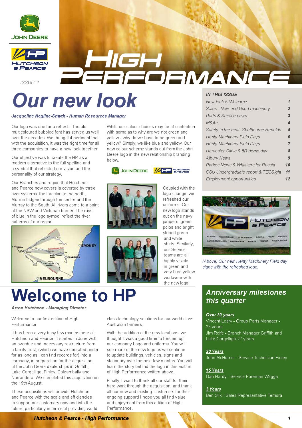 Hutcheon and Pearce High Performance newsletter v1 Q3 2014 by Hutcheon ...