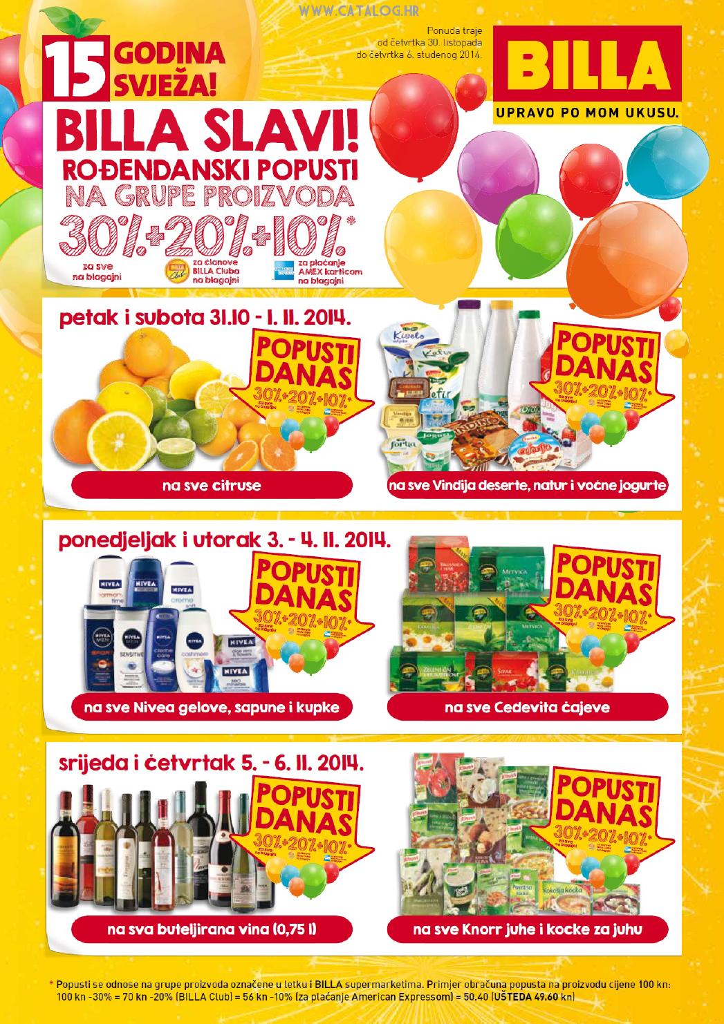 Billa katalog posebne akcije od 30 10 06 11 2014 by Catalog.hr - Issuu