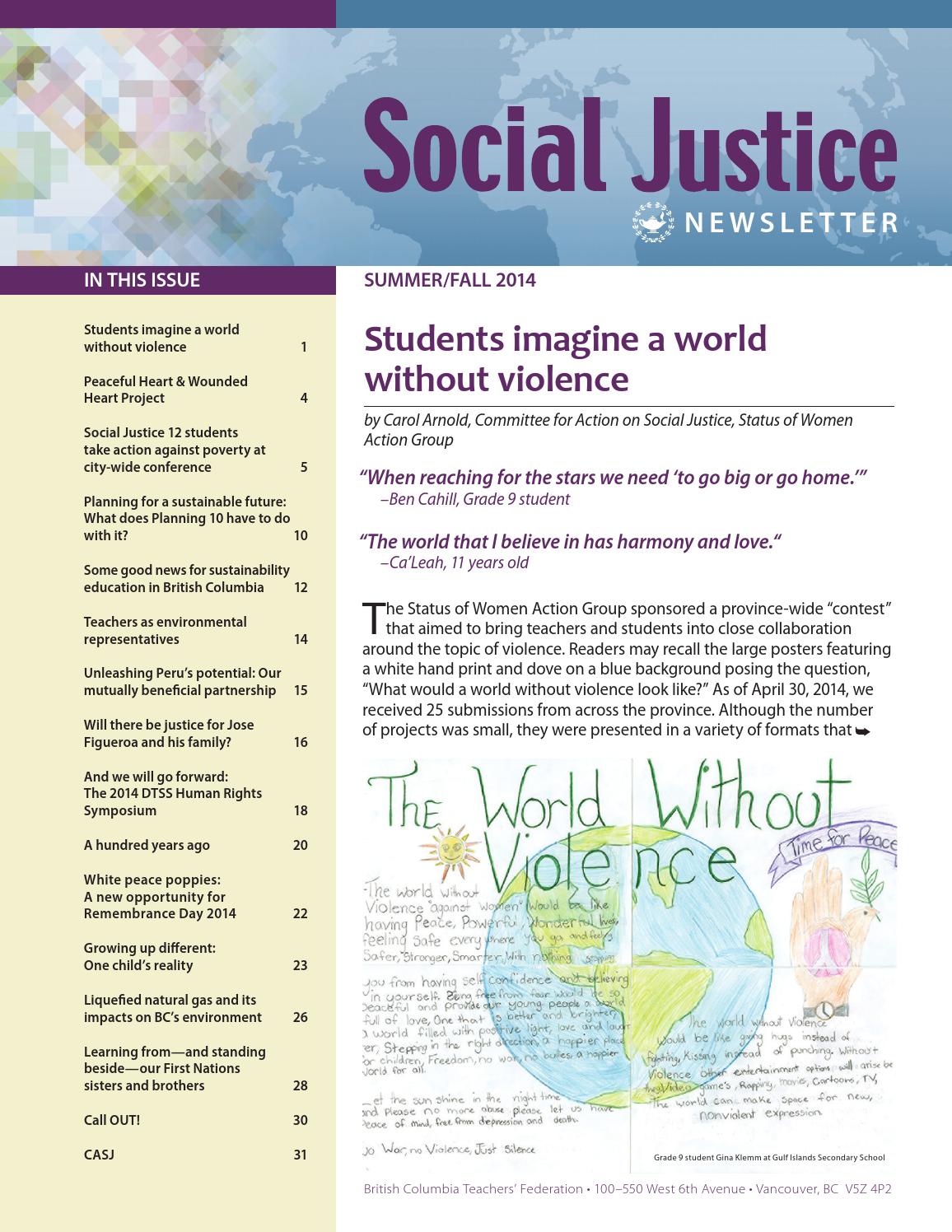 Social Justice Newsletter, Summer/Fall 2014 by BC Teachers' Federation ...