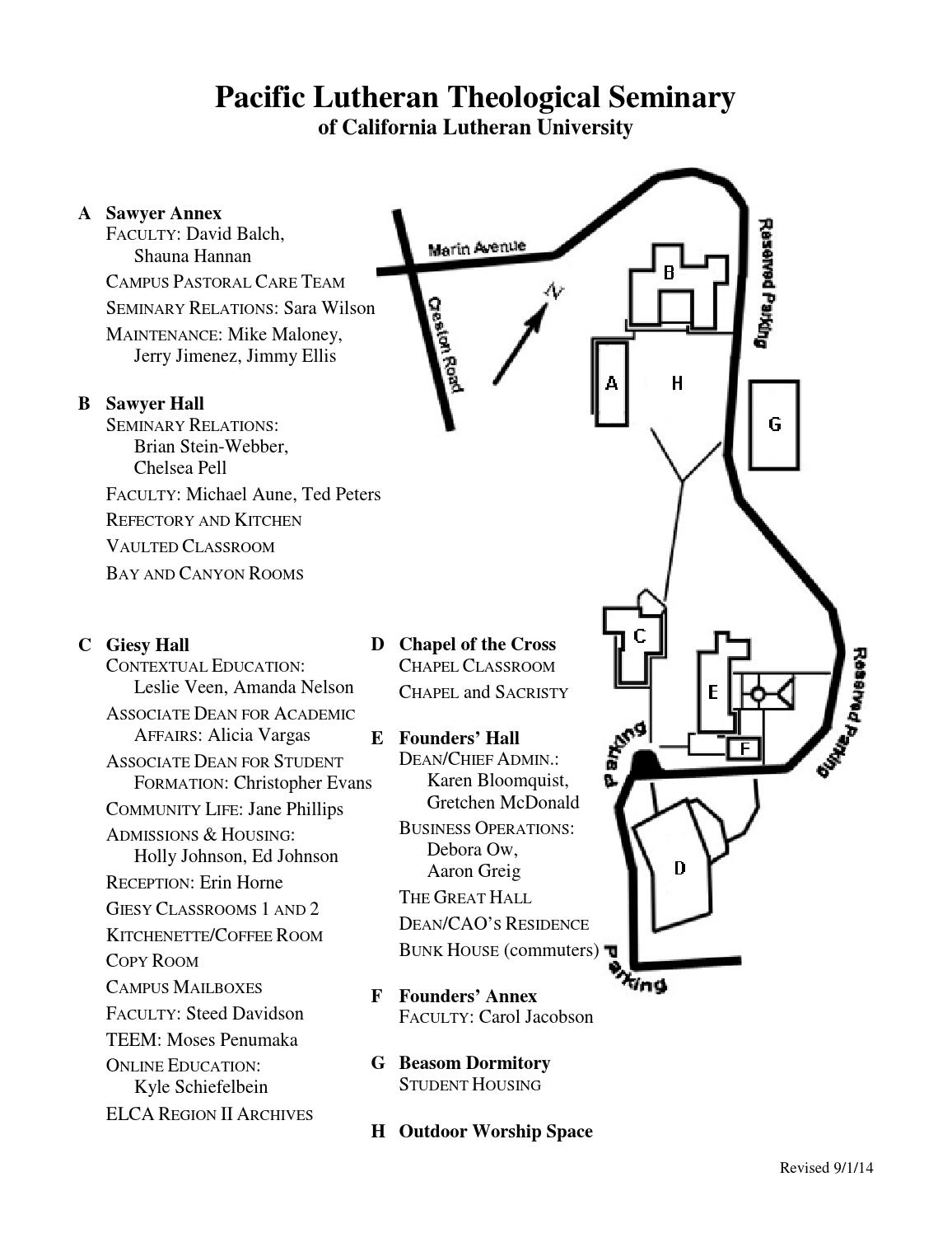 PLTS Campus Map by California Lutheran University - Issuu