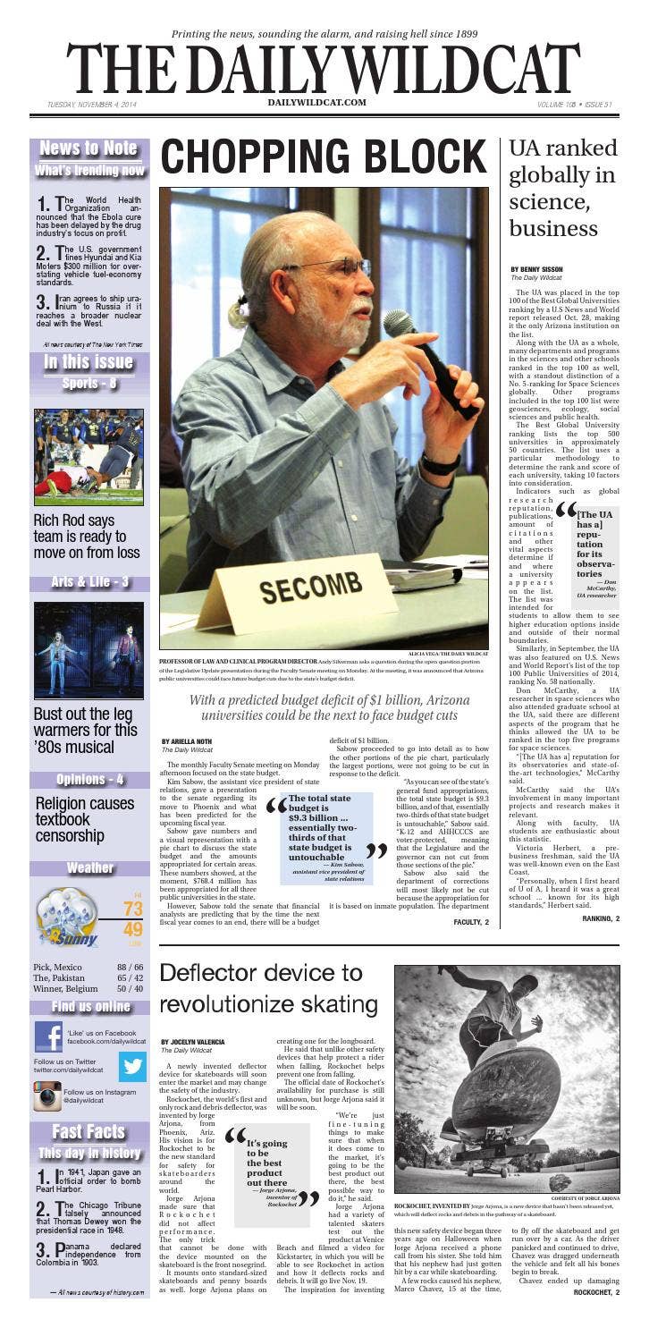 11.04.14 by Arizona Daily Wildcat - Issuu