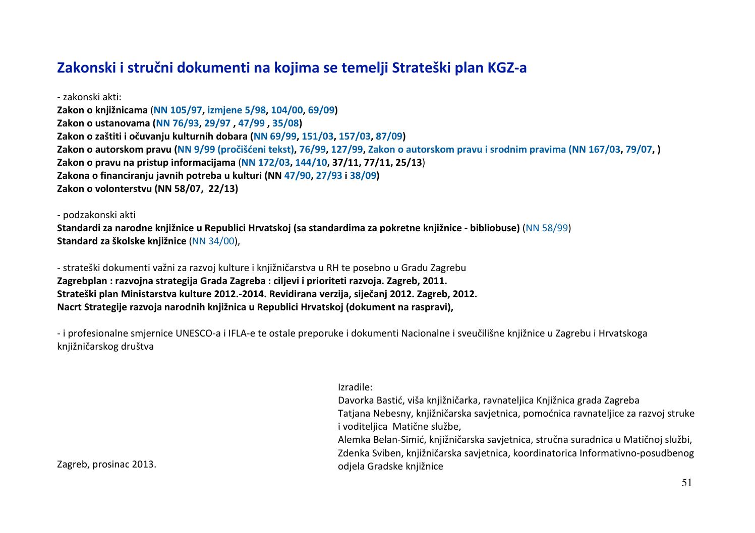 Strateški plan Knjižnica grada Zagreba 2014. - 2020. by Knjižnice grada ...