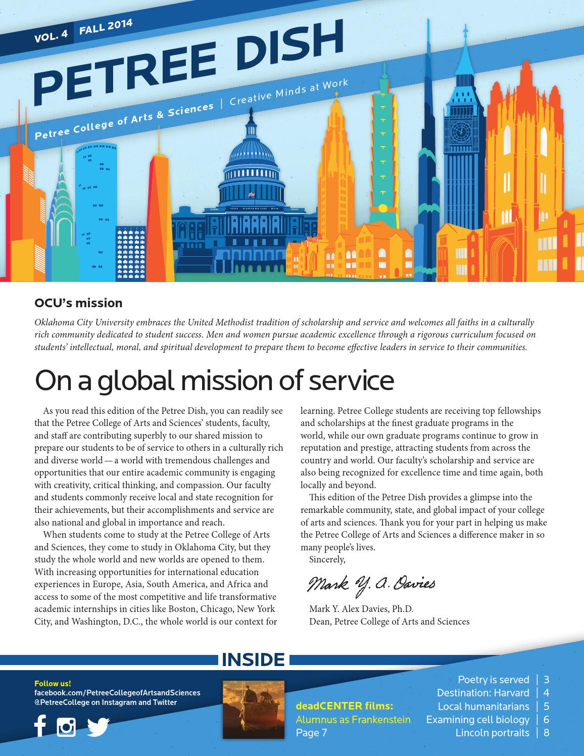 Petree Dish —Fall 2014 by Oklahoma City University - Issuu