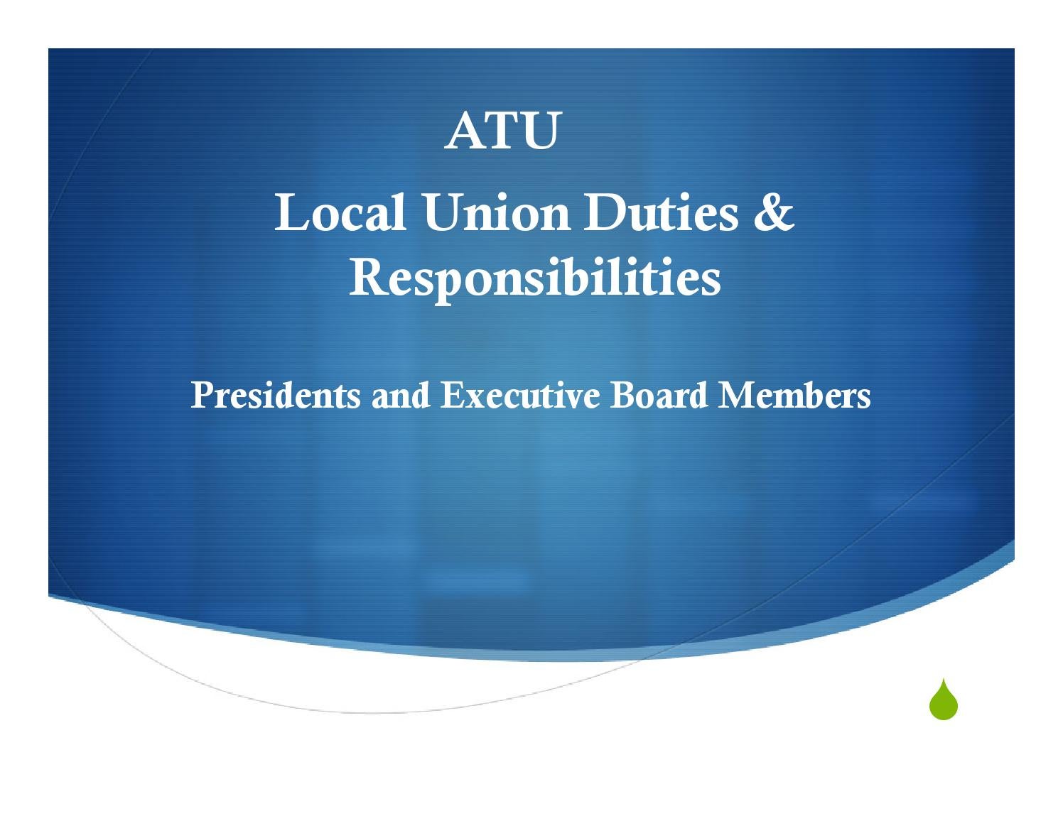 ATU 57th Convention Workshop: by Amalgamated Transit Union - Issuu