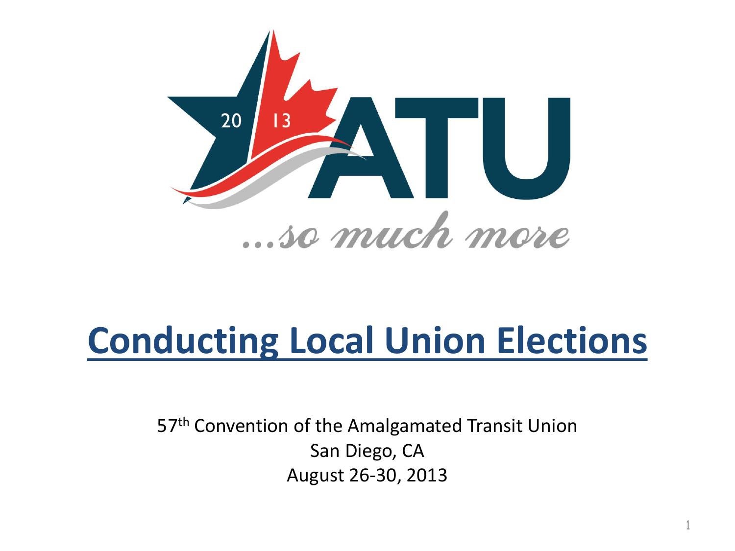 ATU 57th Convention Workshop: by Amalgamated Transit Union - Issuu
