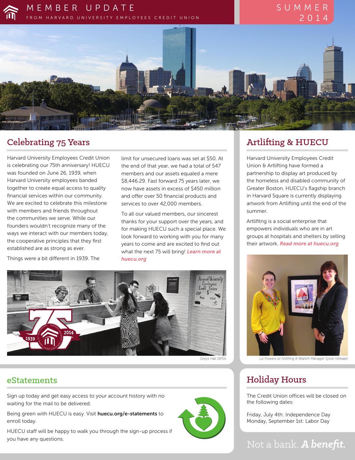 2014 Q2 Newsletter by Harvard University Employees Credit Union - Issuu
