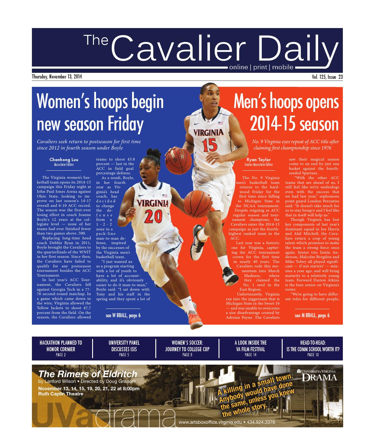 Thursday, November 13, 2014 by The Cavalier Daily - Issuu