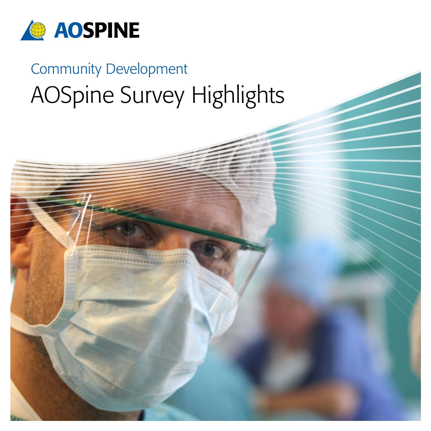 AOSpine survey highlights 2014 by AO Foundation - Issuu