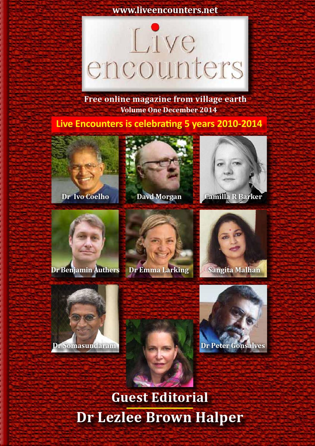 Live Encounters Magazine Volume 1 Dec 2014 by Live Encounters - Issuu