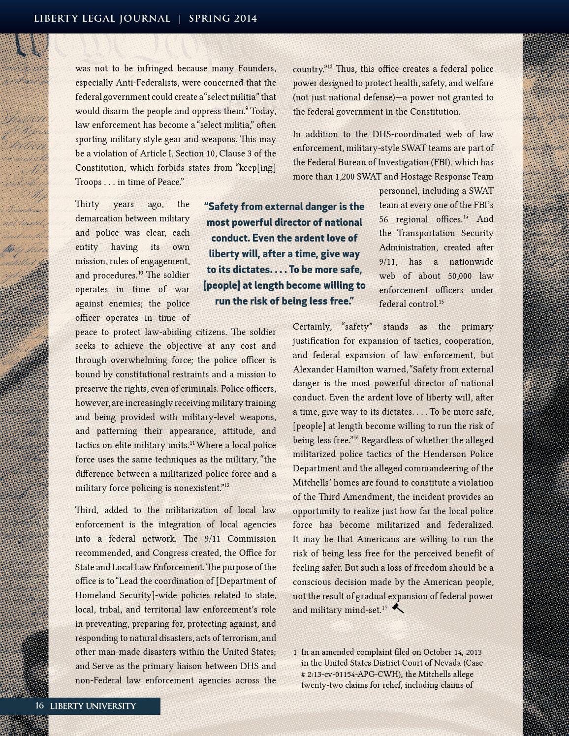 Liberty Legal Journal - Spring 2014 by Liberty University - Issuu