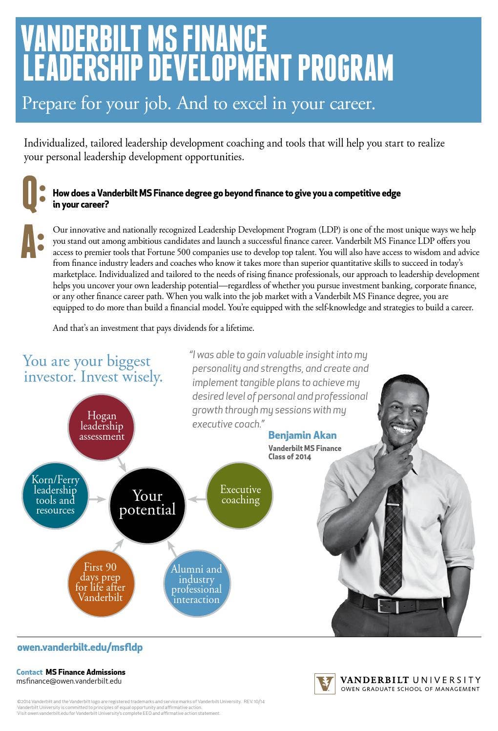 2014 MSF Leadership Development Program Flyer by Vanderbilt Owen Graduate School of Management ...