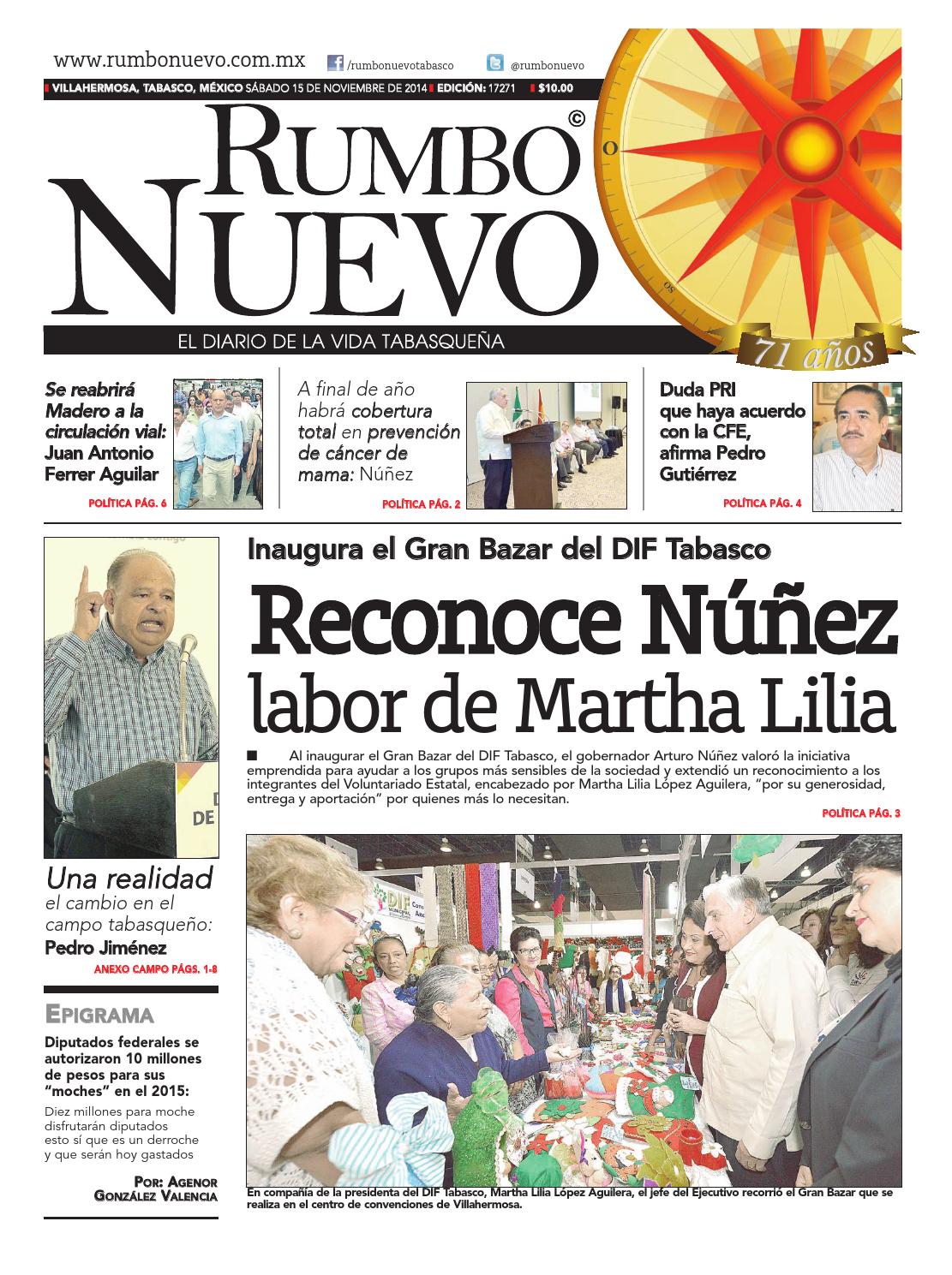 Rumbo Nuevo Sábado 15 de noviembre de 2014 by Grupo Rumbo Nuevo - Issuu