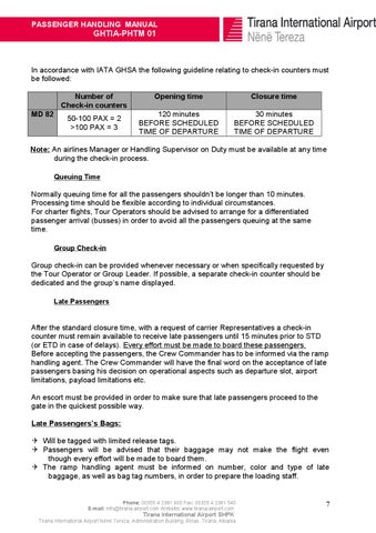 Passenger Handling Manual guidelines by Igli Larashi - Issuu