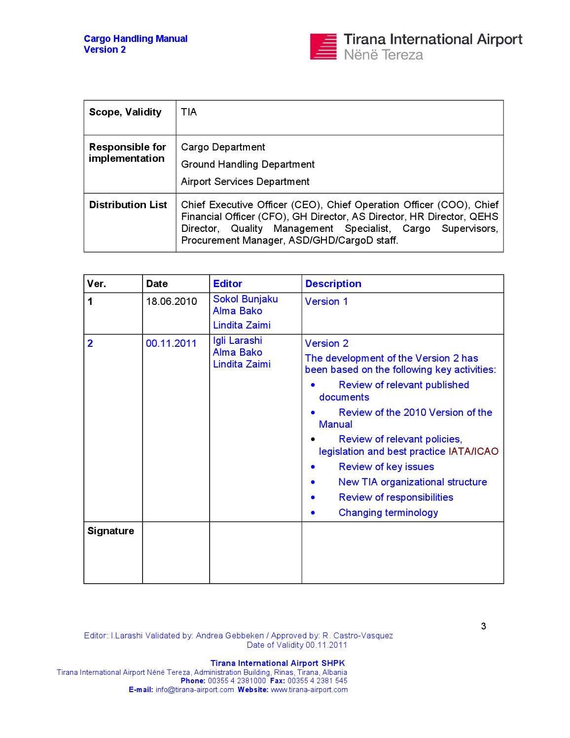 Cargo Handling Manual by Igli Larashi - Issuu