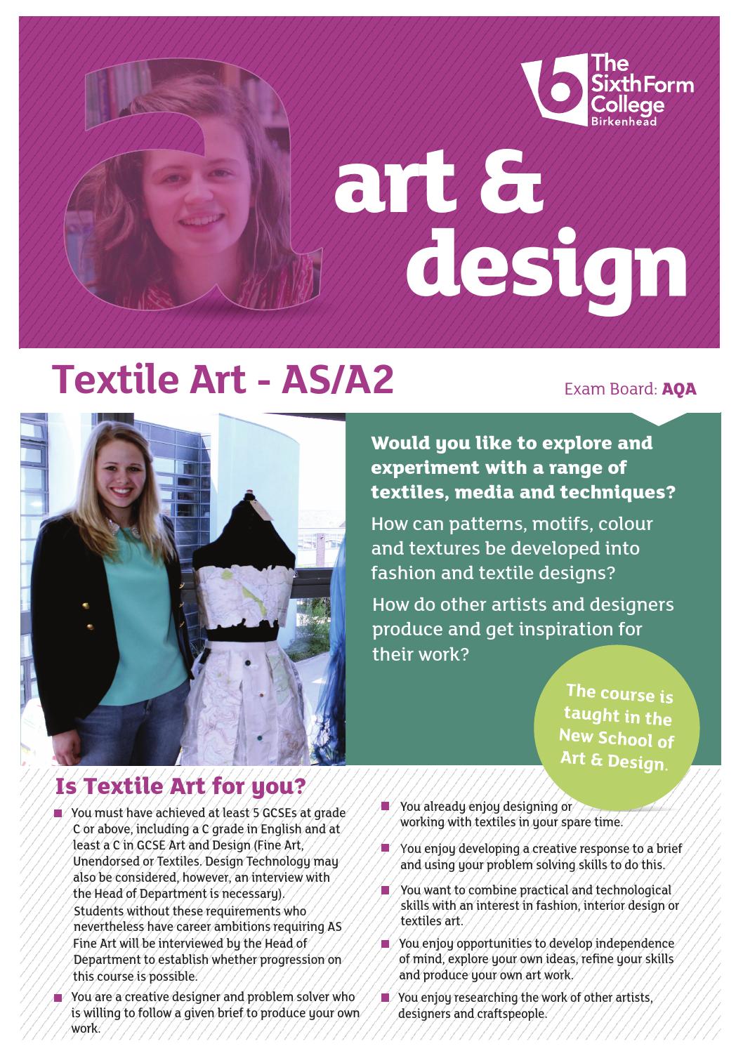 Art & design textiles design a level by Schudio - Issuu