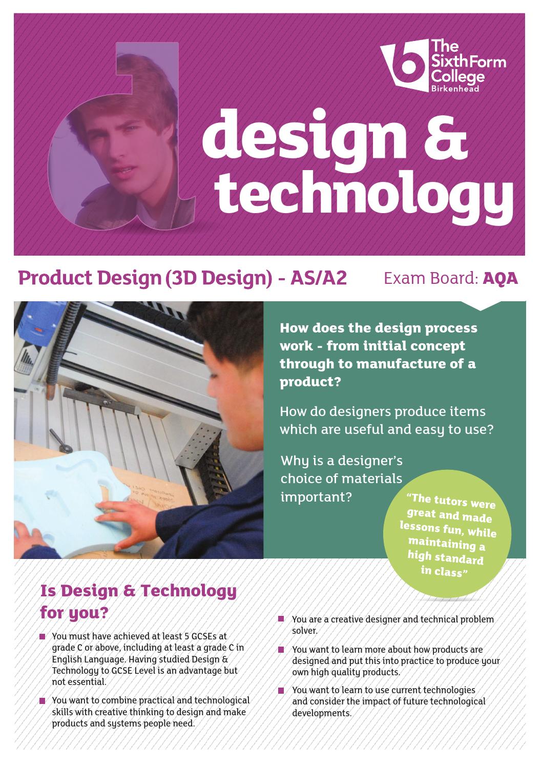 Design & technology a level by Schudio - Issuu