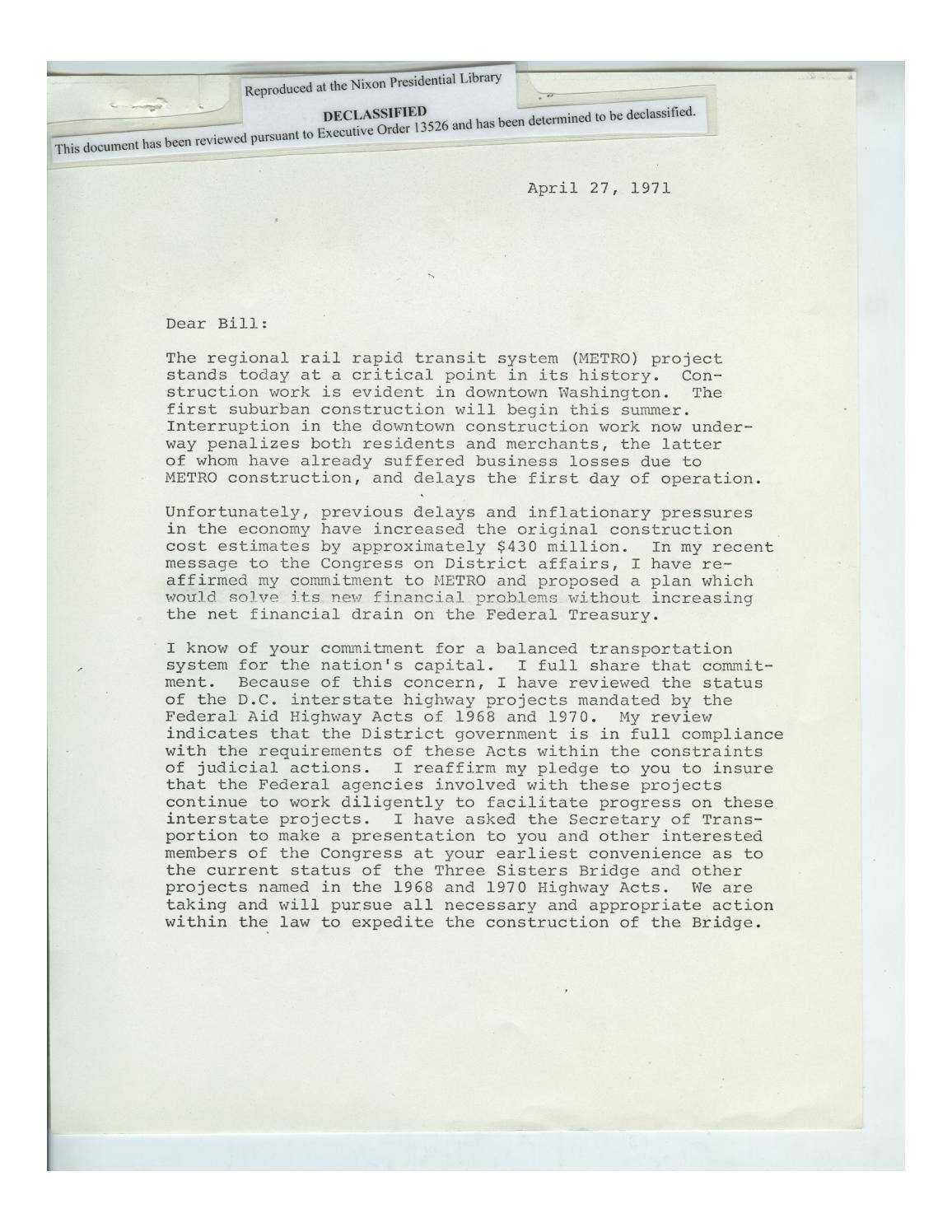 Rn letter to rep bill natcher 27 april 1971 by Nixon Foundation - Issuu