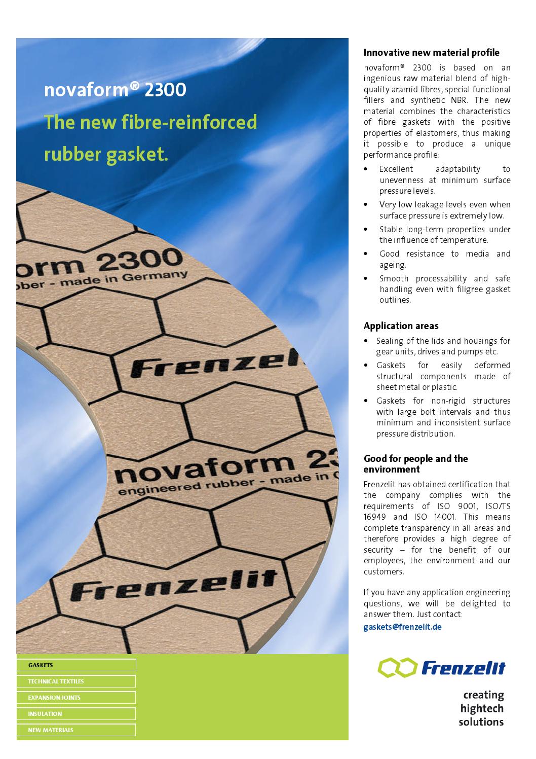 Frenzelit Novaform 2300 by ERIKS Nederland - Issuu