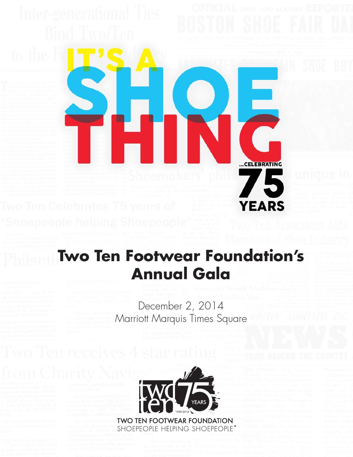Two Ten Annual Gala 2014 program book by Two Ten Footwear Foundation ...