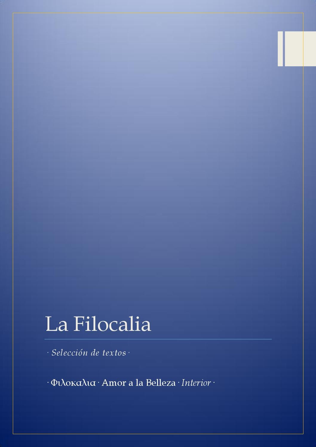· La Filocalia · Selección de textos · by · Ediciones Epopteia · - Issuu
