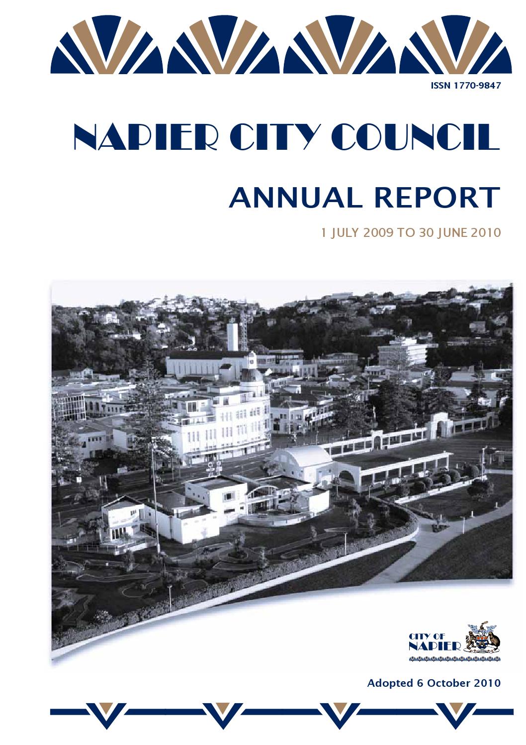 Napier City Council Annual Report 2009/2010 by Napier City Council - Issuu