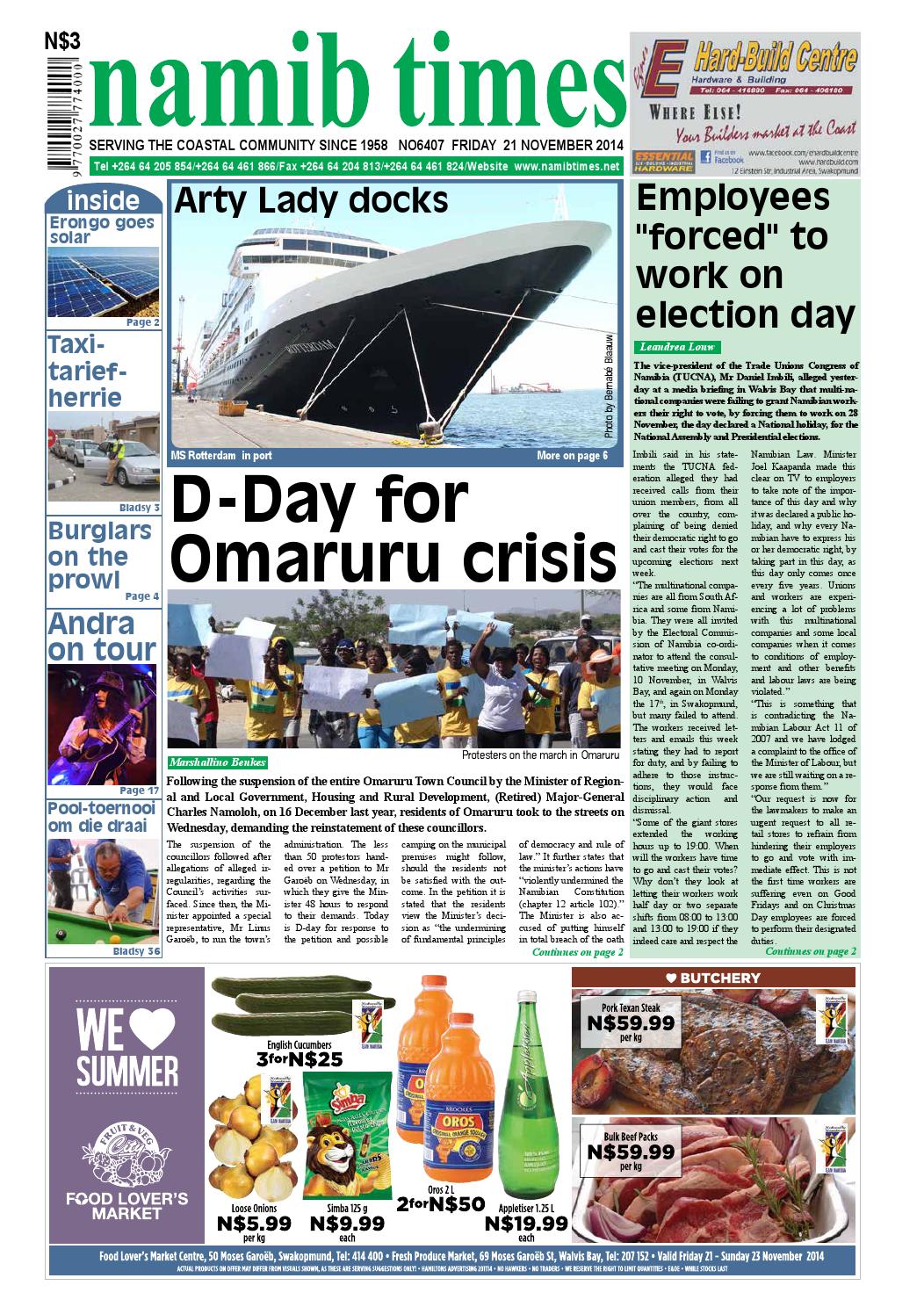 21 november namib times newspaper by Namib Times Virtual - Issuu