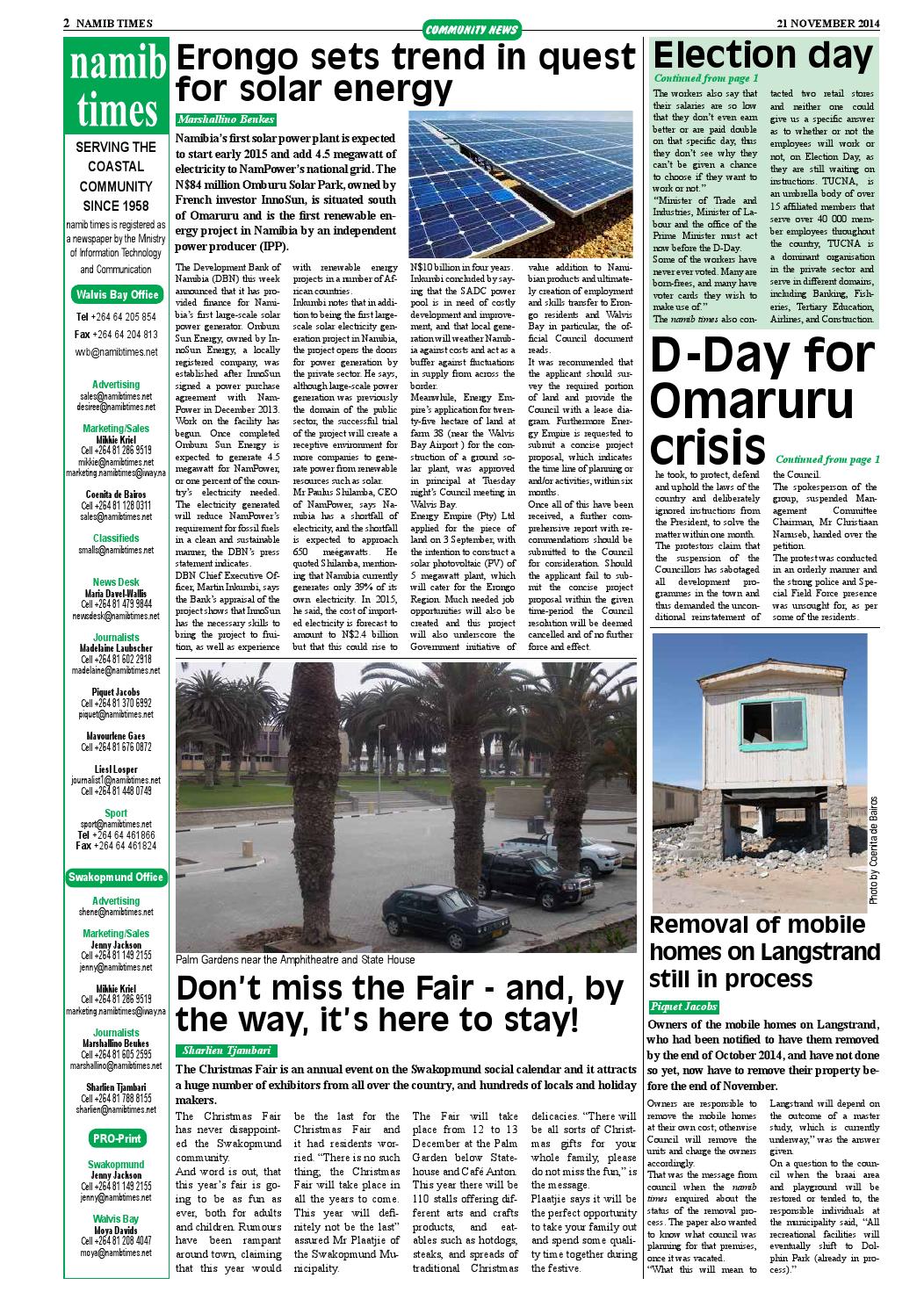 21 november namib times newspaper by Namib Times Virtual - Issuu