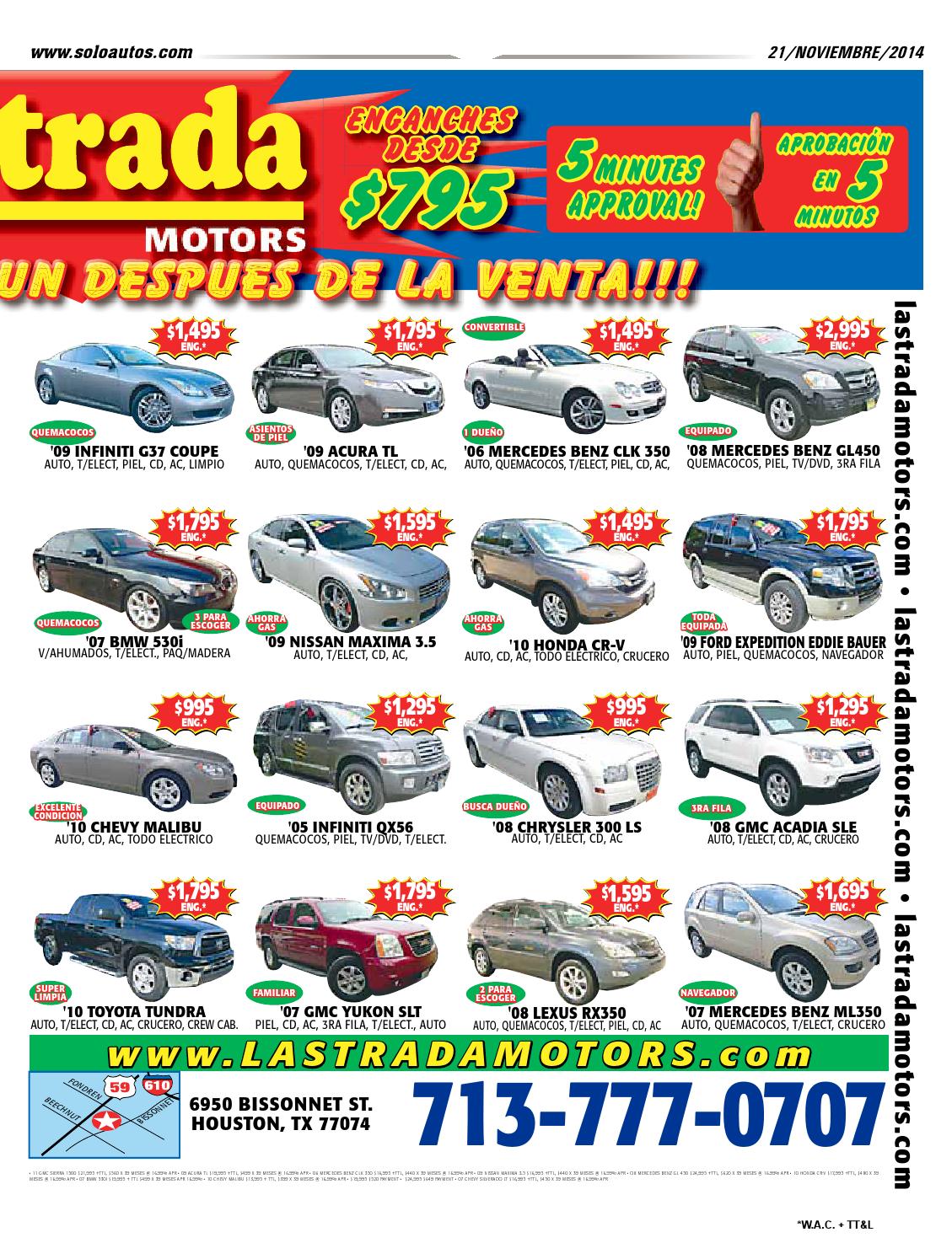 Soloautos Magazine Houston - November 21, 2014 by Soloautos - Issuu