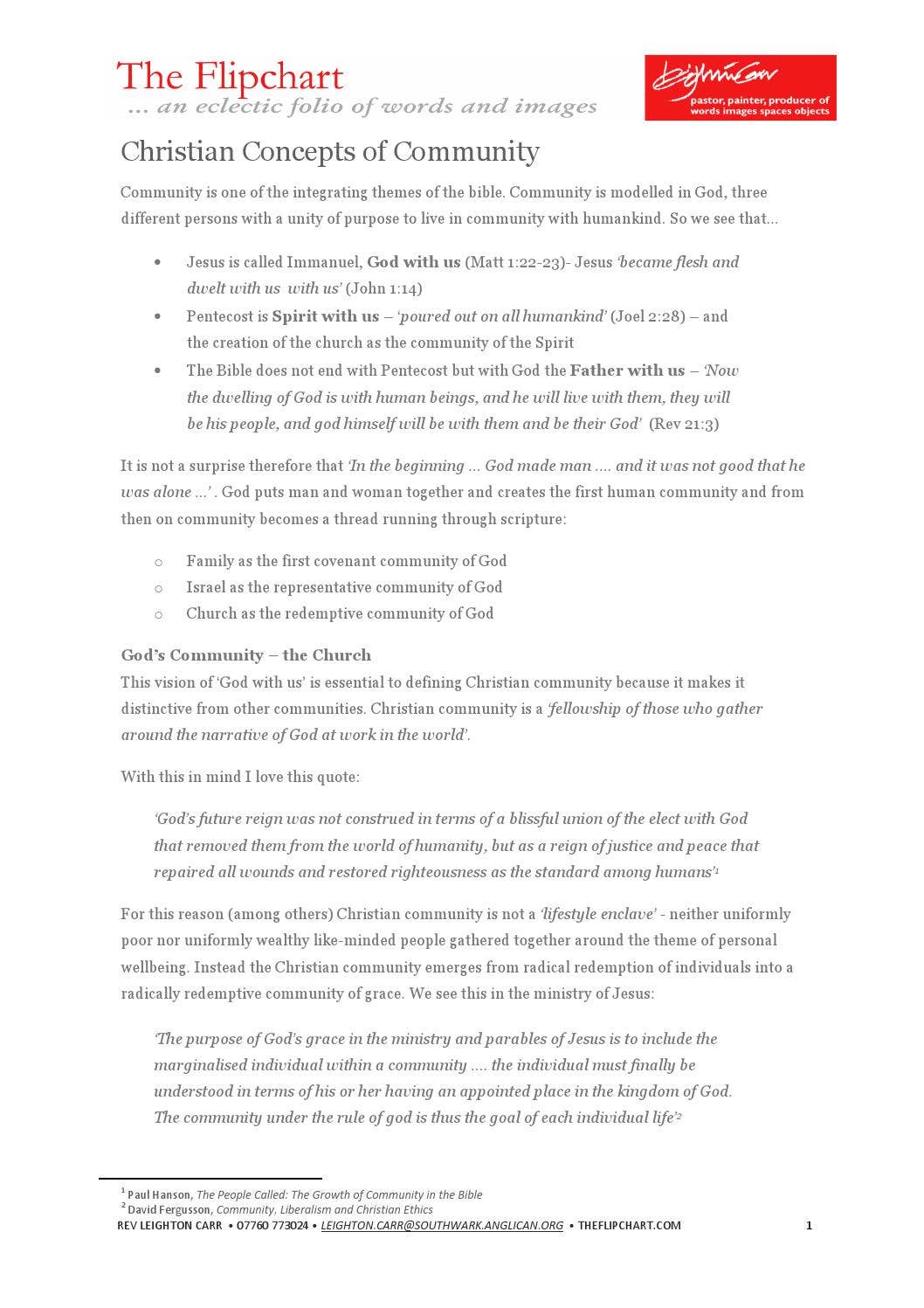Christian Workplace Communities by Leighton Carr - Issuu