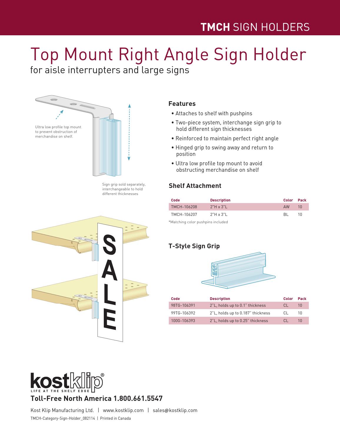 TMCH - Sign Holders by kostklip® | Life at the Shelf Edge - Issuu