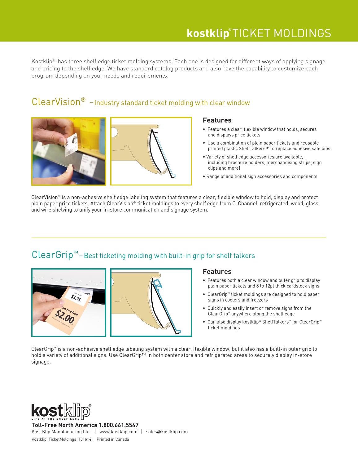 kostklip® - Ticket Moldings by kostklip® | Life at the Shelf Edge - Issuu