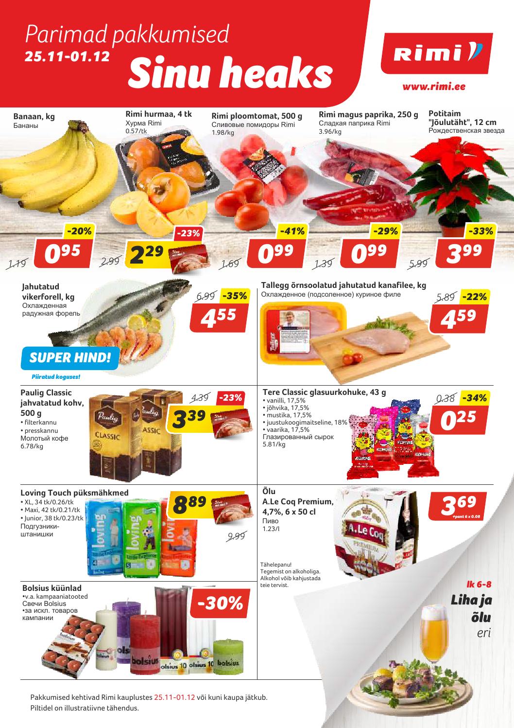 Parimad pakkumised Sinu Heaks 25.11-01.12 by Rimi - Issuu