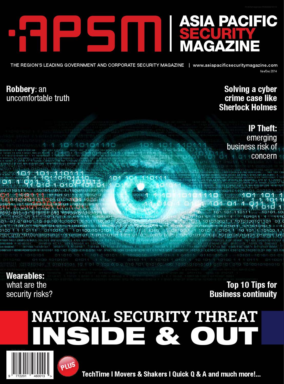 Asia Pacific Security Magazine, Nov/Dec 2014 by MySecurity Marketplace ...