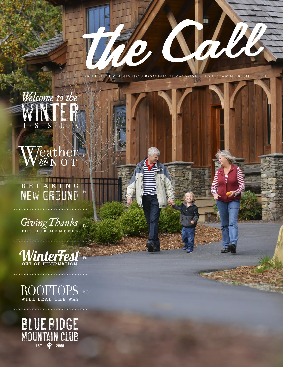 Blue Ridge Mountain Club - The Call Winter 2014 by Blue Ridge Mountain ...
