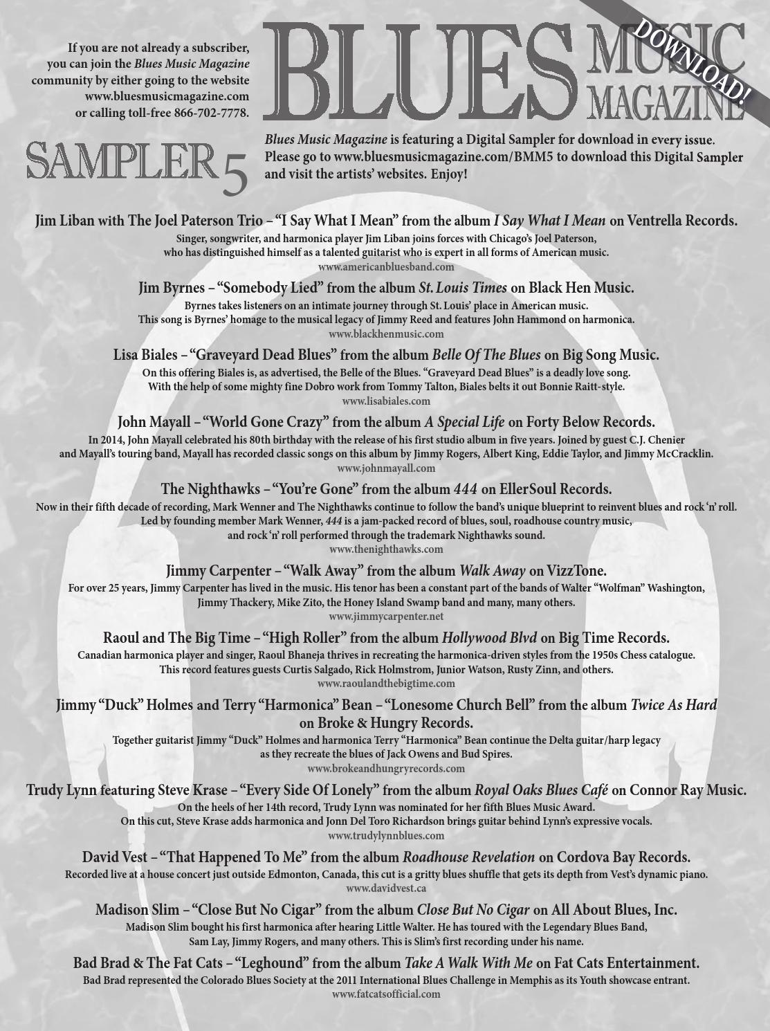 Blues Music Magazine by Blues Music Magazine - Issuu