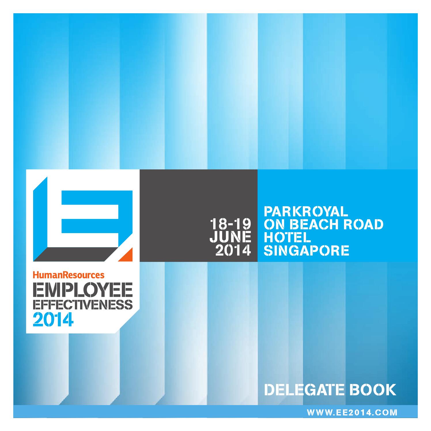 Employee Effectiveness 2014, Conference Delegate Book by Human ...