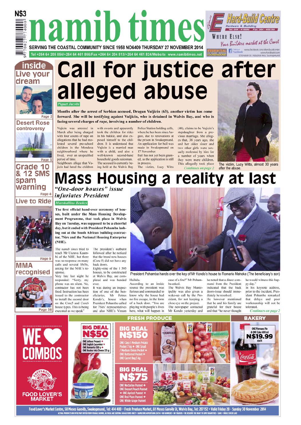 27 nov namib times e edition by Namib Times Virtual - Issuu