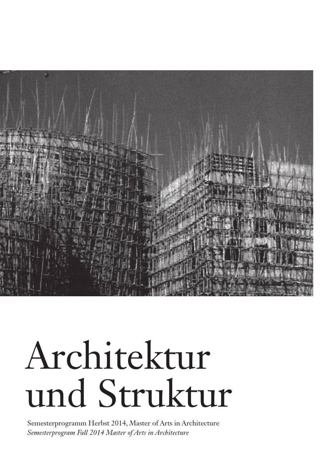Architekur und Struktur by Master Architektur - Issuu