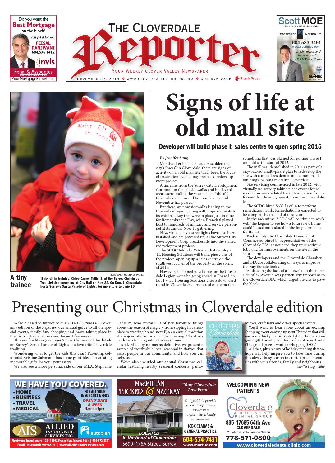 Cloverdale Reporter, November 27, 2014 by Black Press Media Group - Issuu