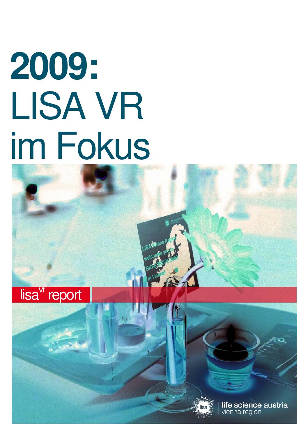 Lisa vr jahresbericht 2009 0 by LISAvienna - Connecting Life Sciences ...