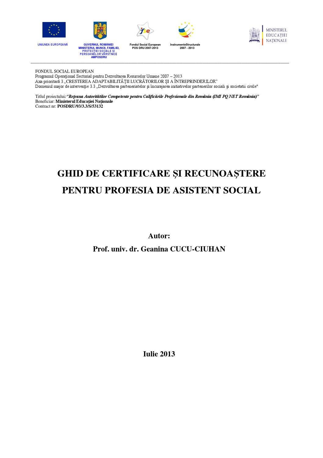 Asistent social by IMI PQ NET Romania - Issuu