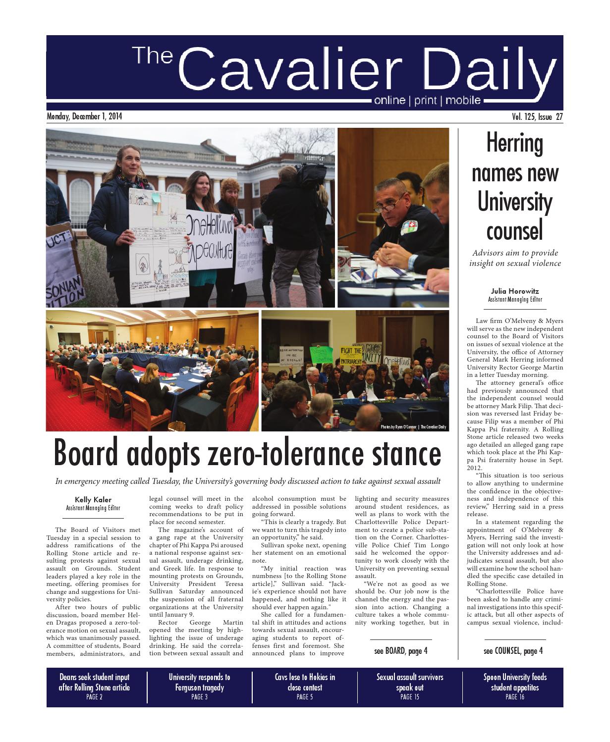 Monday, December 1, 2014 by The Cavalier Daily - Issuu