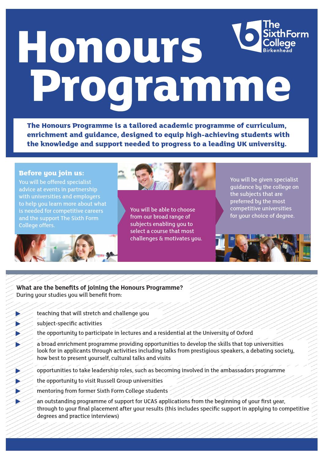 Honours programme leaflet by Schudio - Issuu