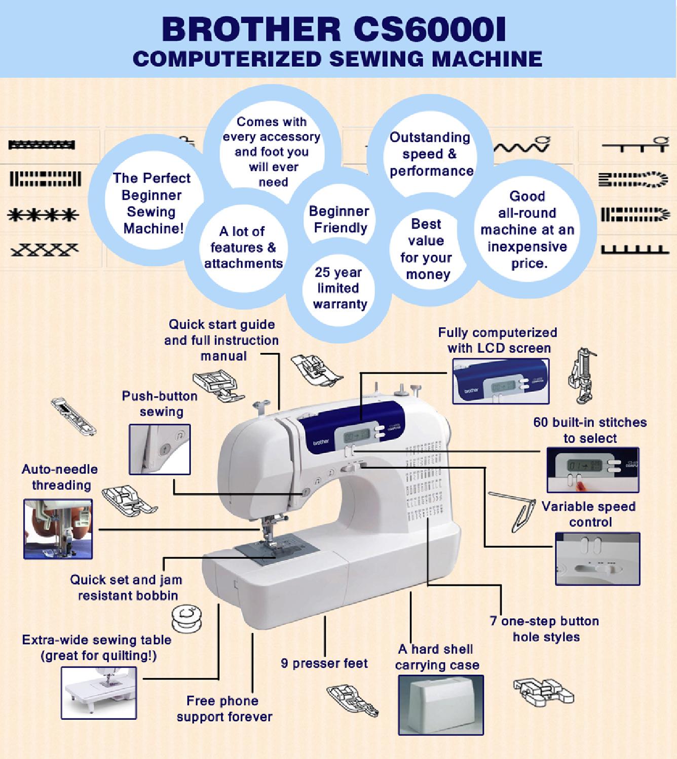 Brother CS6000i Computerized Sewing Machine by Billy Trail - Issuu